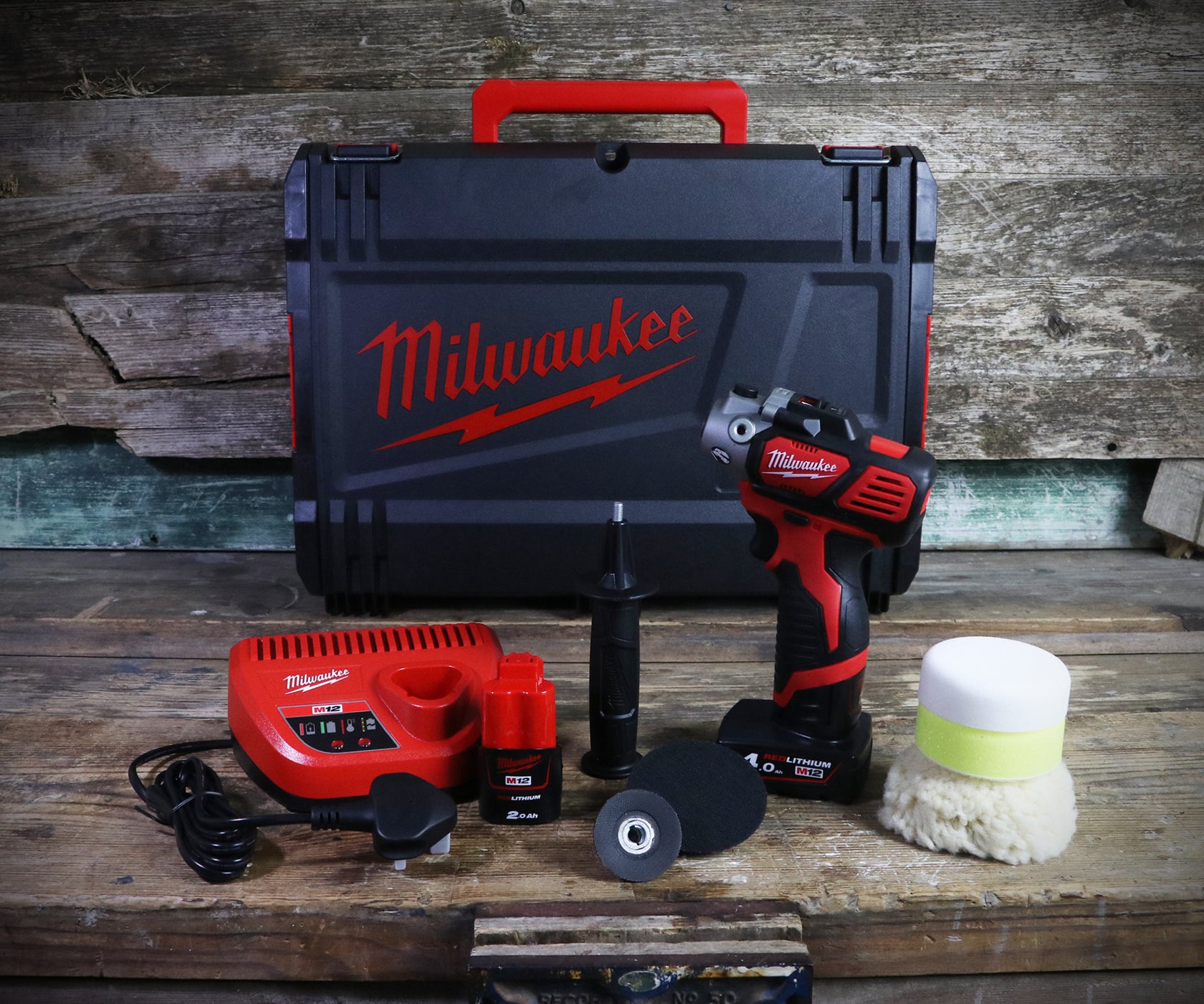 Milwaukee M12 BPS-421X Sub Compact Polisher/Sander Kit — Slims Detailing