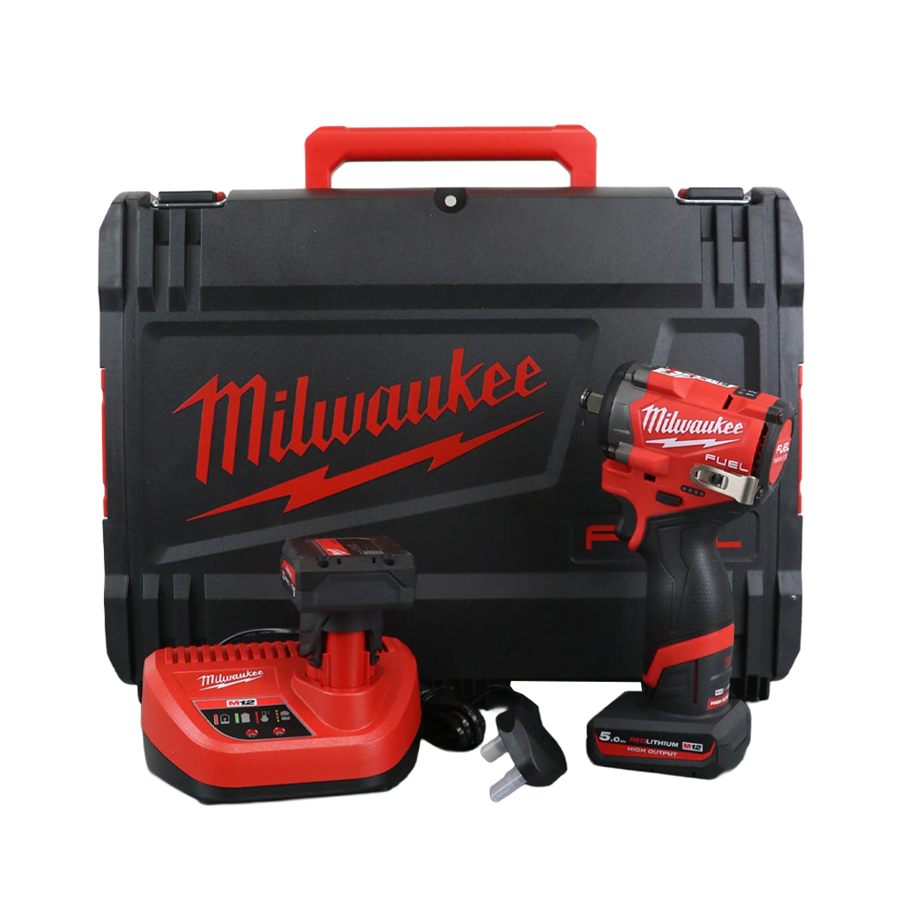 Milwaukee M12 FCIWF12G3-502X Fuel 1/2" Compact Impact Wrench with Fric