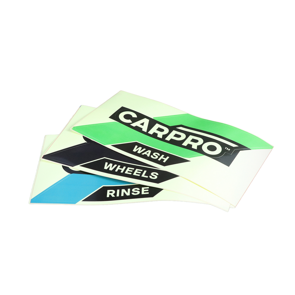 CARPRO Bucket Stickers - Wash, Rinse, Wheels