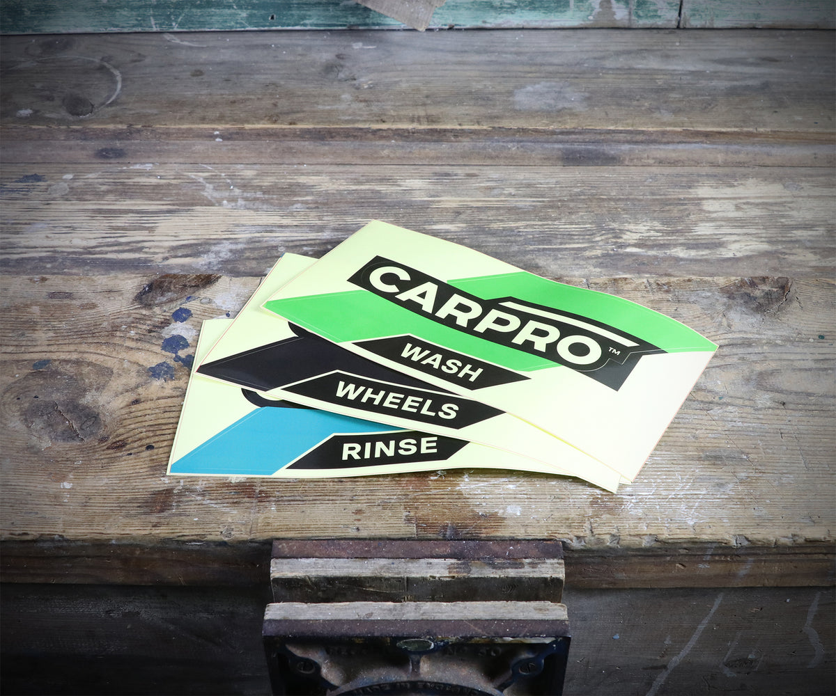 CARPRO Bucket Stickers - Wash, Rinse, Wheels — Slims Detailing