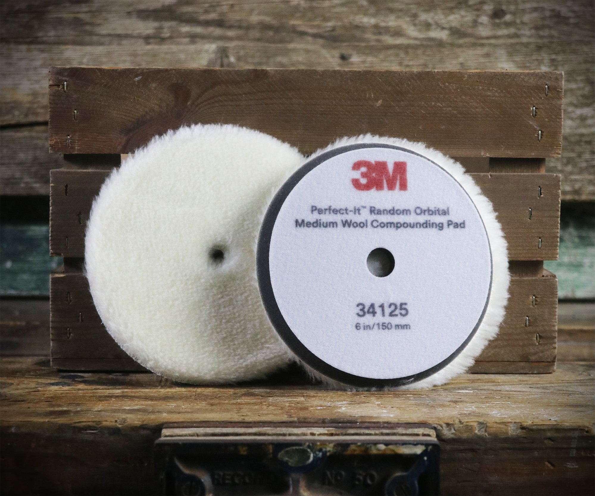 3M Perfect-It Random Orbital White Medium-Grade Wool Compounding Pad ...
